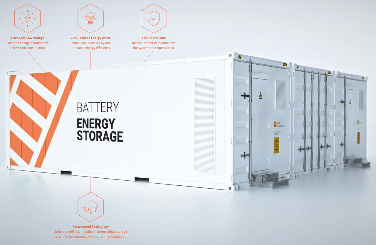 ESS Energy Storage System, Batterie-Container